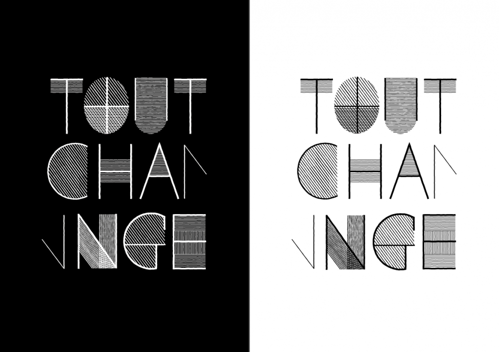 Dessin des typographies, création de typographies (affiches)